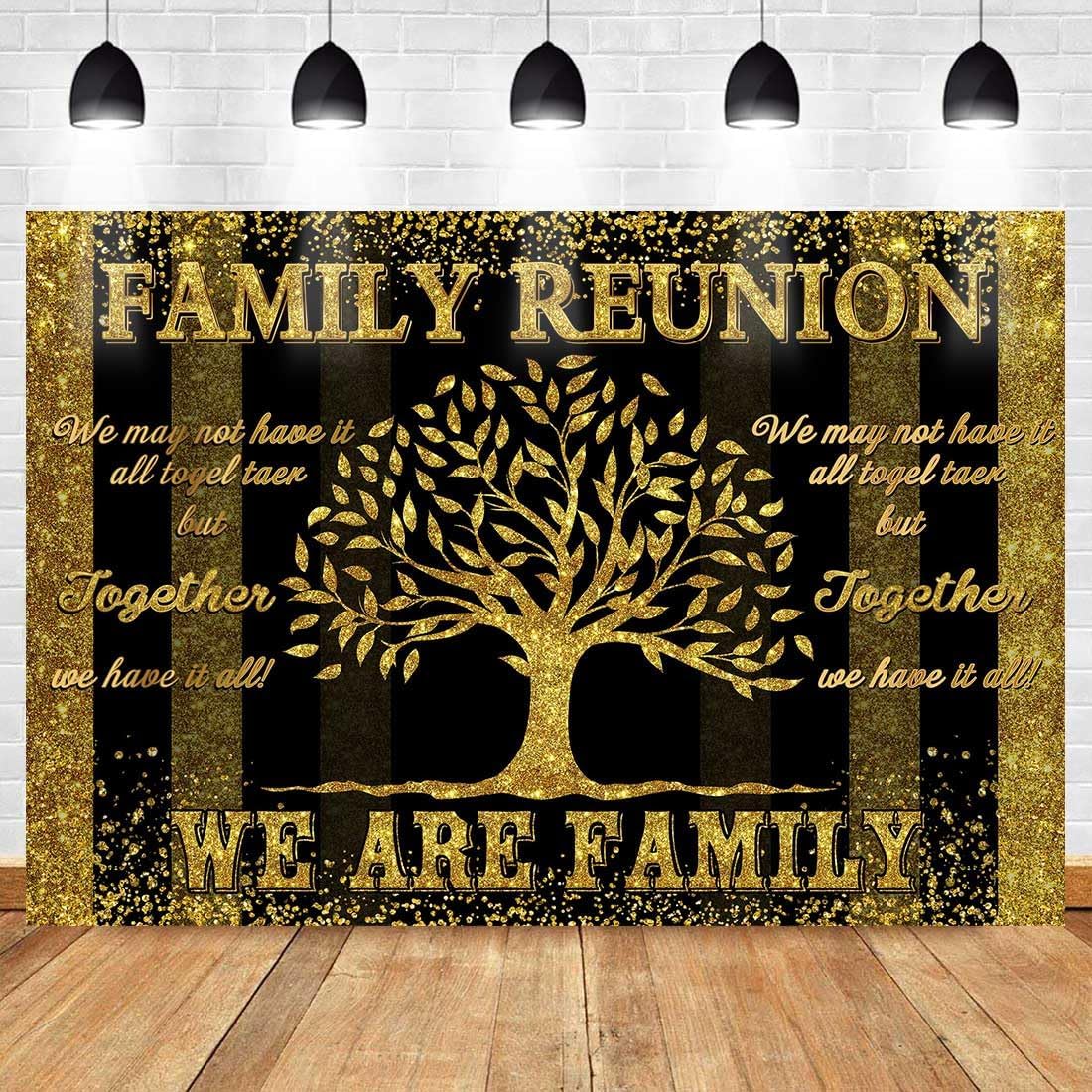 Amazon.com : Family Reunion Backdrop for Family Reunion Decorations ...