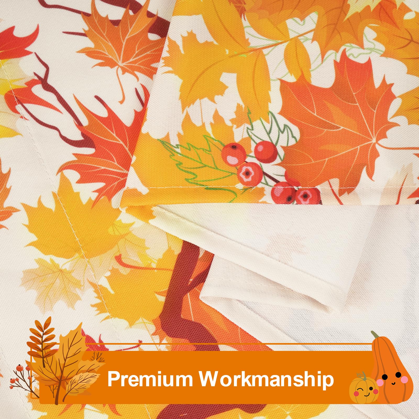 Snapklik.com : FRAMICS Fall Maple Leaves Window Valance - Rod Pocket ...