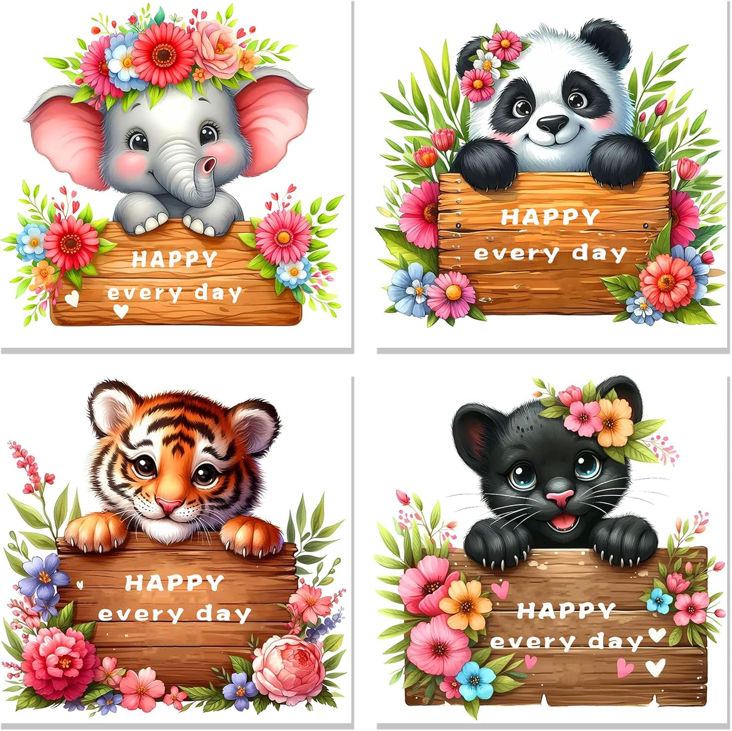 Amazon.com: croshom 4 Pack Diamond Painting Kits for Adults, 5D Animals ...