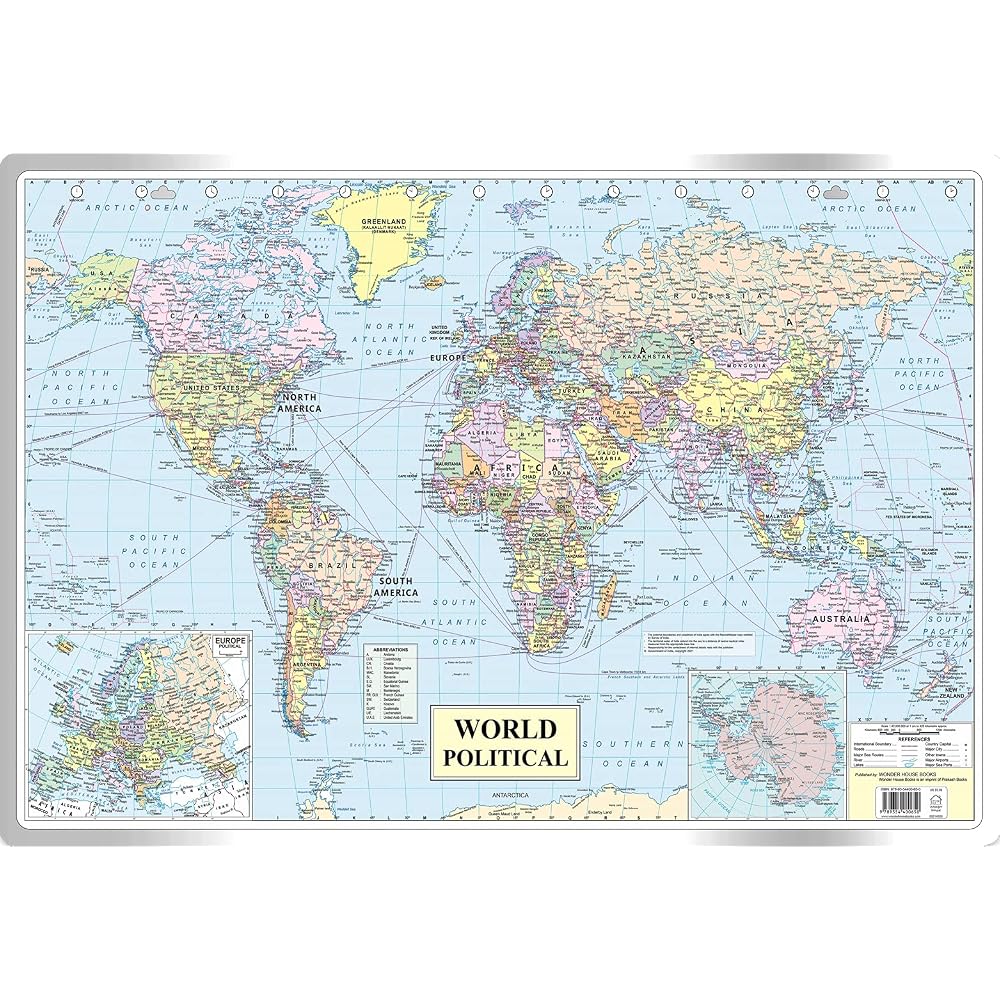 World Political Map With Countries 22,960 Colorful World Map With