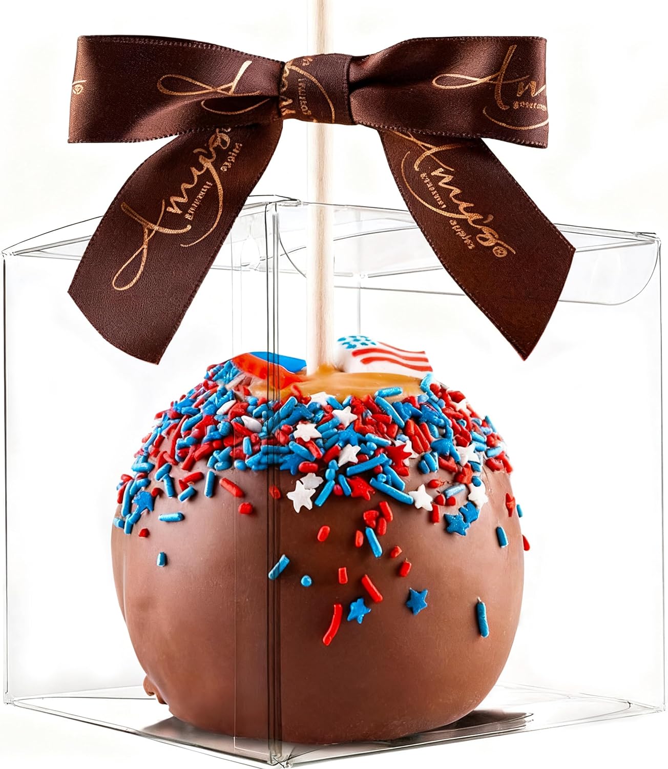 Amazon.com: XP-ART 30 Pcs Candy Apple Boxes with Apple Sticks, Clear ...
