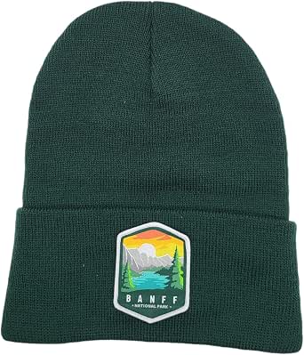 Banff National Park Beanie (Forest Green) at Amazon Men’s Clothing store