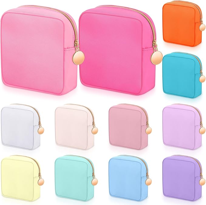 Amazon.com: Kacctyen 12 Pcs Mini Makeup Bag Nylon Small Pouch for Purse ...