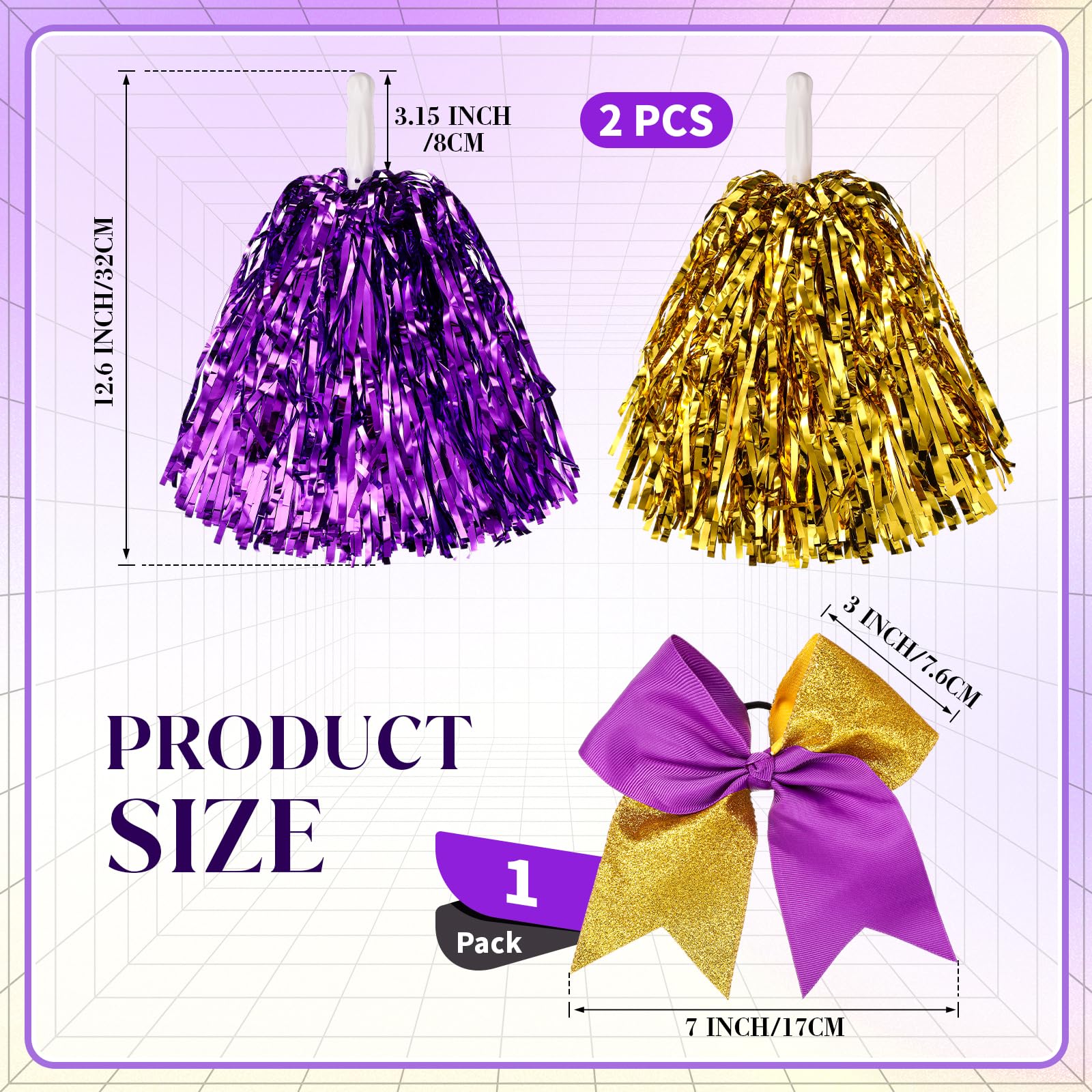 Snapklik.com : Hanaive 3 Pcs Plastic Cheerleading Pom Poms And Large ...