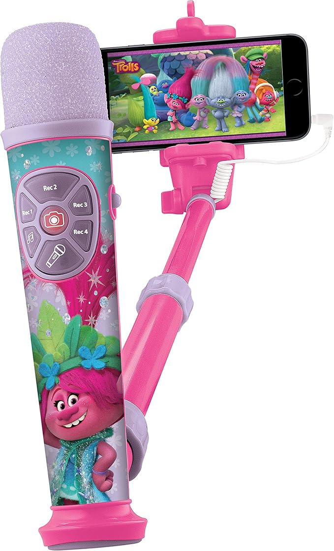 Amazon.com: Trolls Selfie Star Video Recording Microphone : Toys & Games