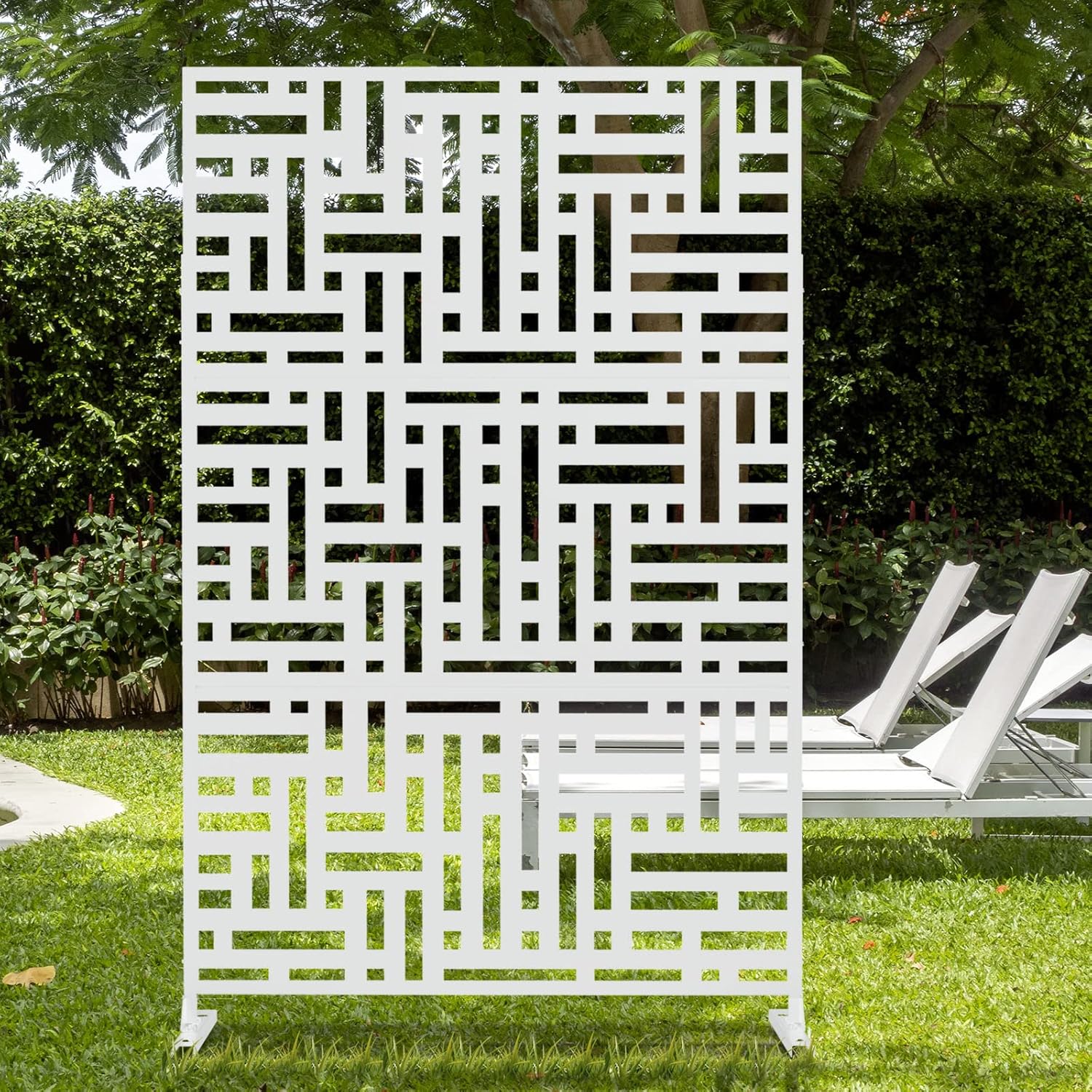 Amazon.com : Elevens Metal Privacy Screen Outdoor Patio Screen Panels ...