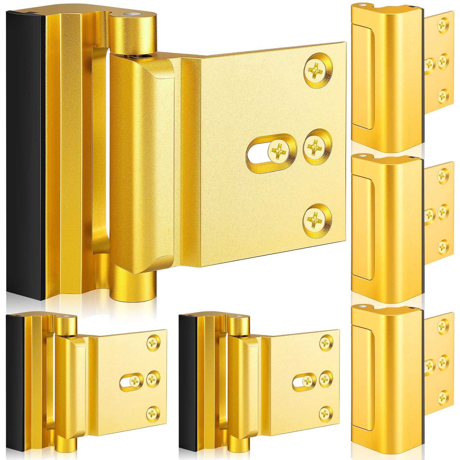 6 Pcs Home Security Door Lock with Screws Door Reinforcement Lock ...