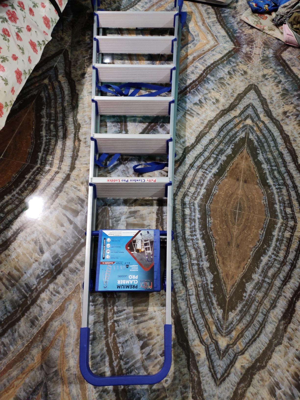 Paffy Premium Foldable Aluminium Step Ladder, Clamber Pro, 7 Steps ...