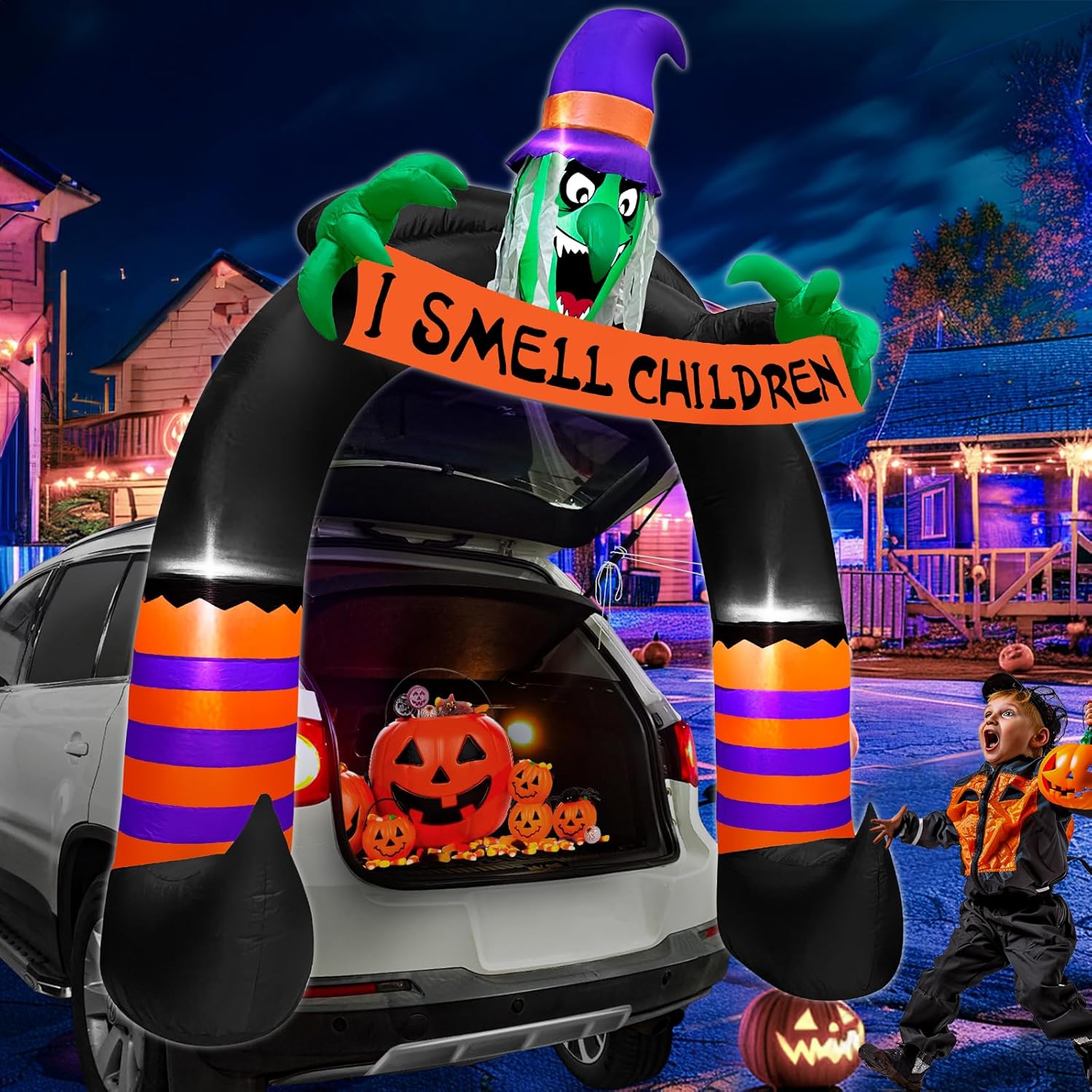 Amazon.com: TURNMEON 6FT Halloween Inflatable Trunk or Treat Car ...