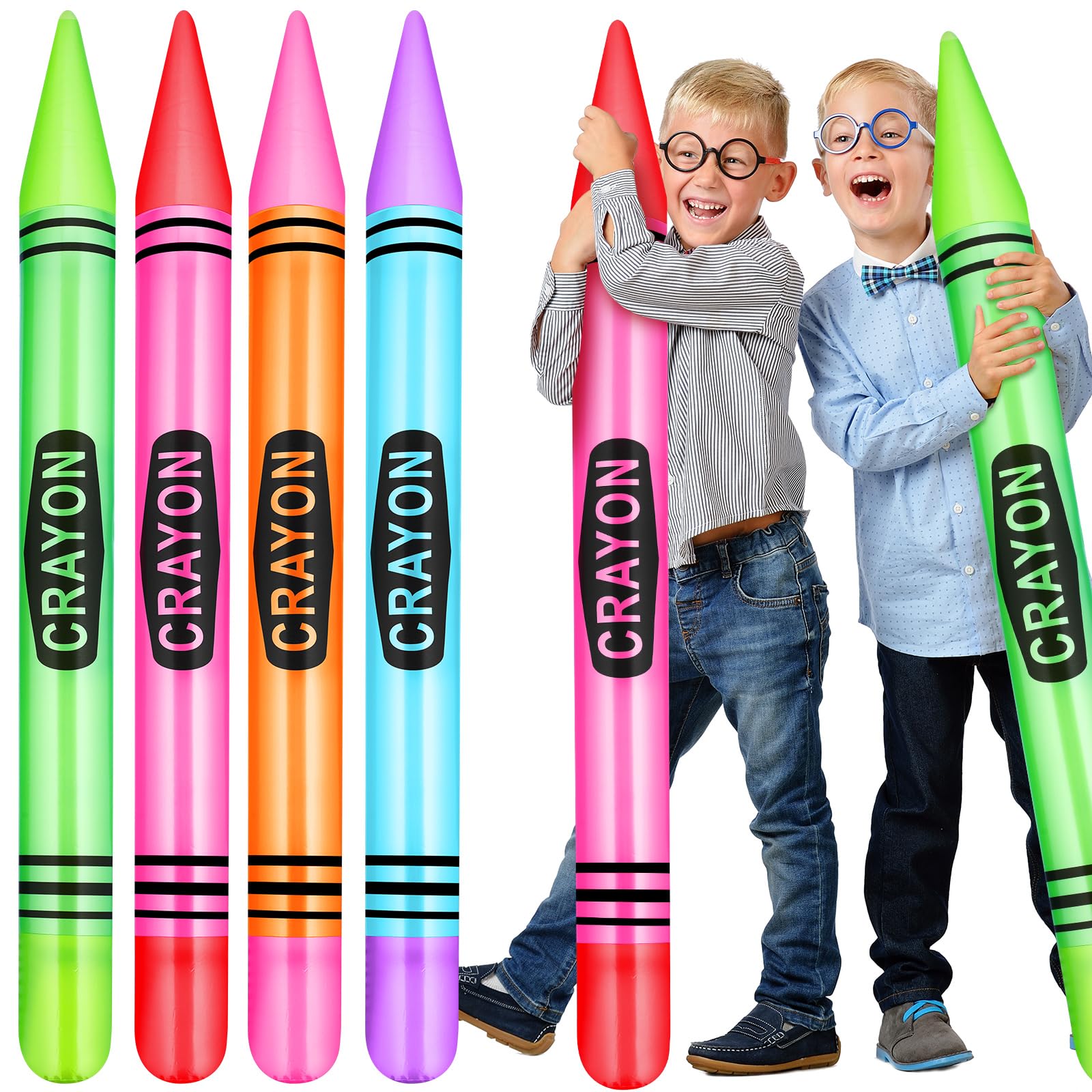 Snapklik.com : Glimin 4 Pcs 43.3 Inch Jumbo Inflatable Crayons Balloons ...