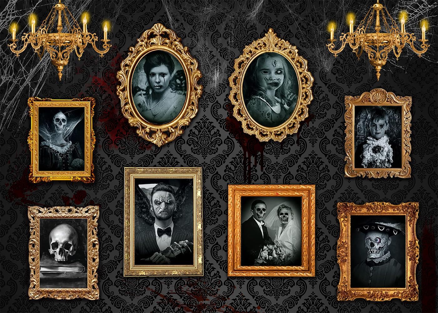 Amazon.com : DULUDA 7x5 FT Halloween Horror Gothic Photography Backdrop ...