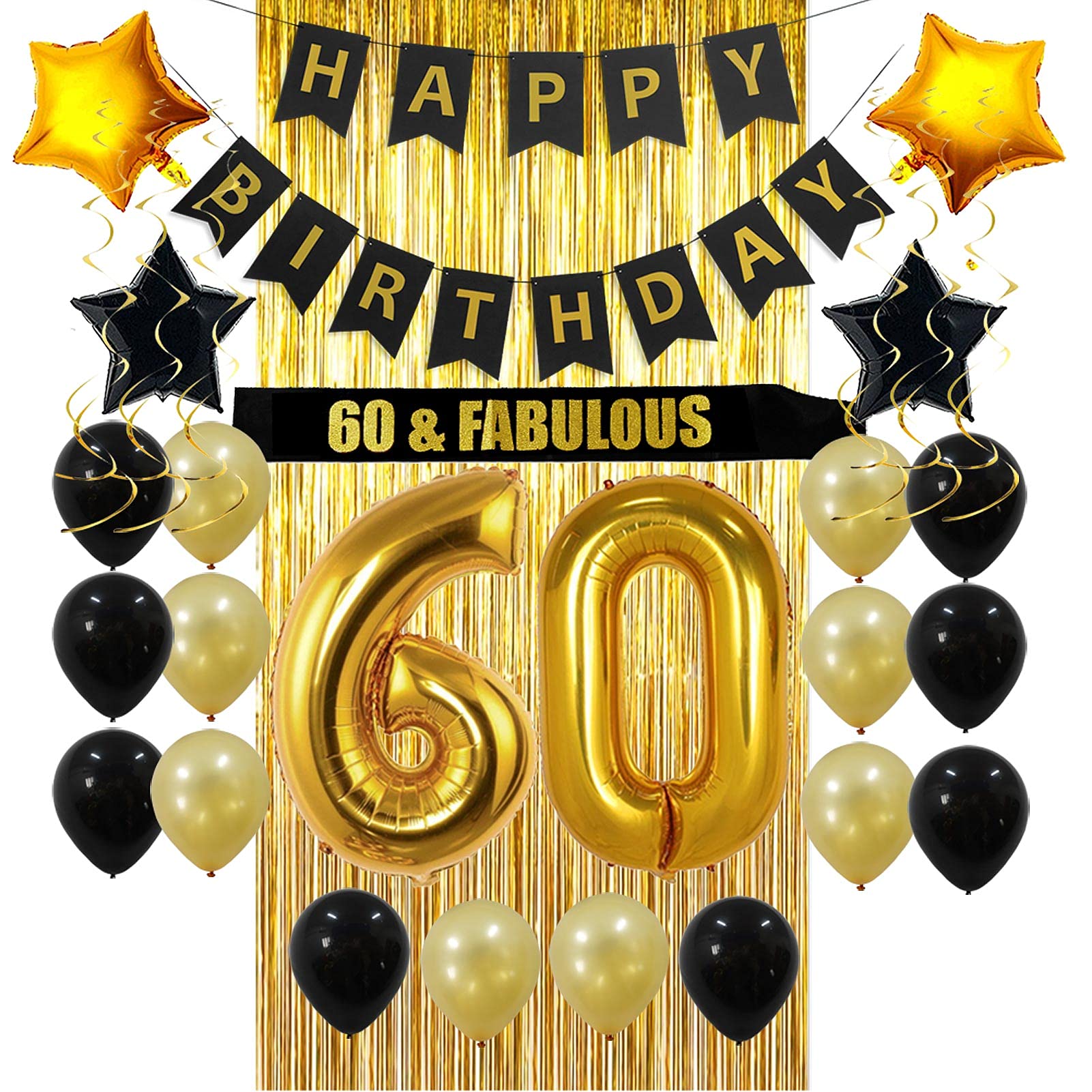 Buy 60th Birthday Decorations Party Supplies Gift For Men Women 60 buy-60th-birthday-decorations-party-supplies-gift-for-men-women-60