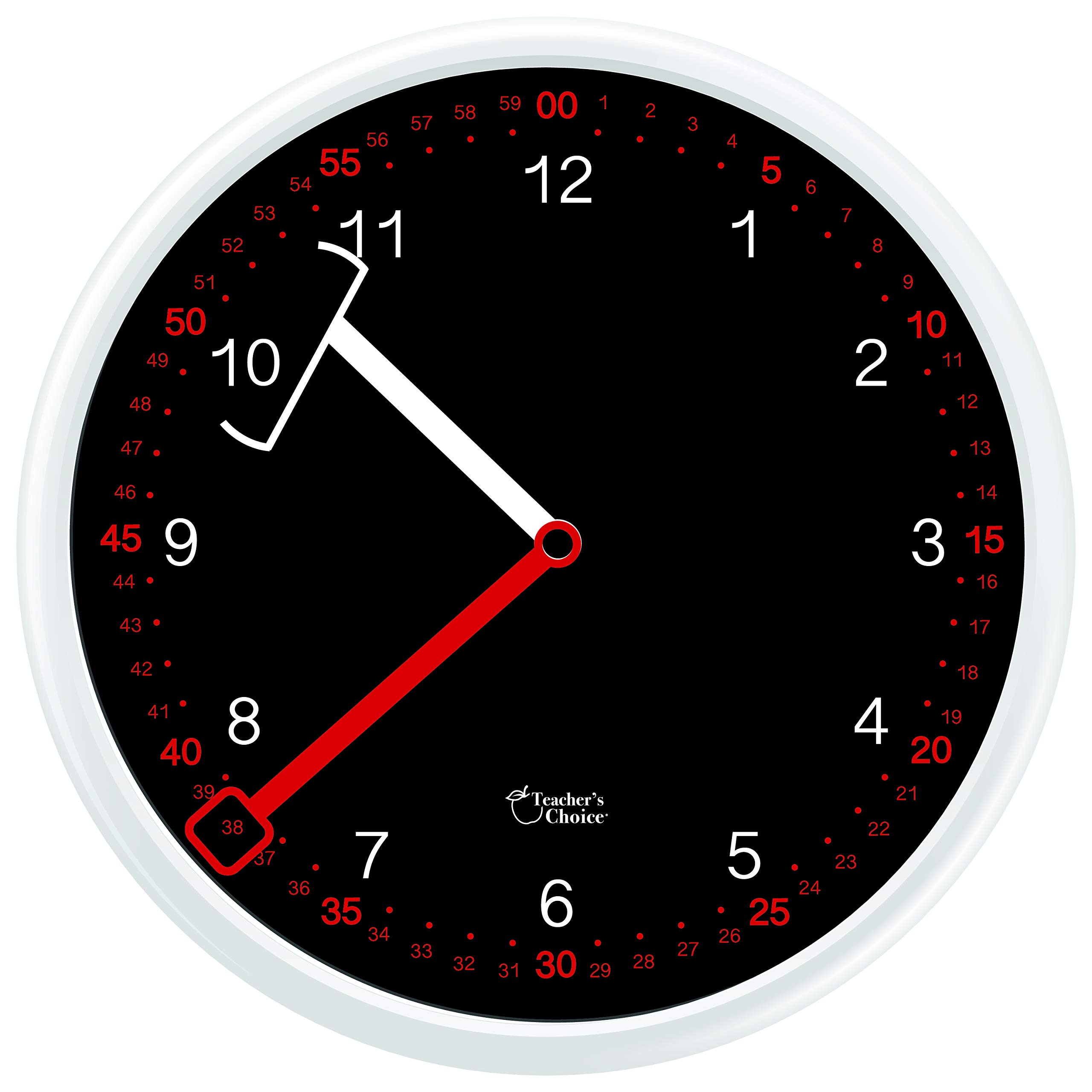 Amazon.com: Educational Wall Clock - Silent Movement Time Teaching ...