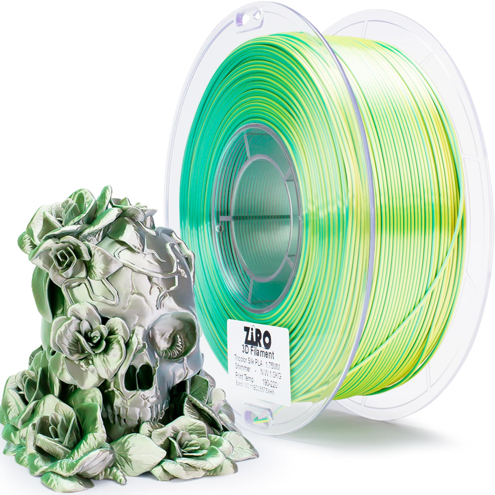 Amazon.com: ZIRO PLA Filament 1.75mm, Silk Multicolors 3D Printer ...
