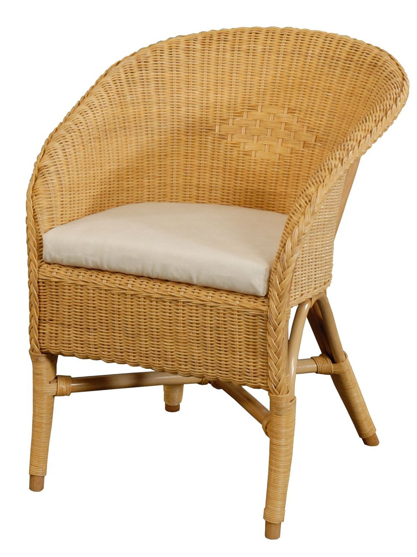 Korb-Outlet Esszimmer-Sessel Modern Alt-Weiß Korbsessel Natur-Rattan ...