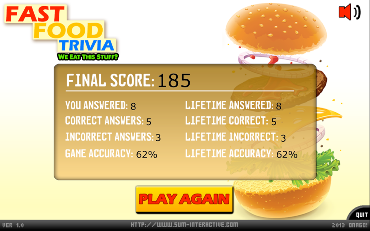 Shocking Fast Food Trivia - App on Amazon Appstore