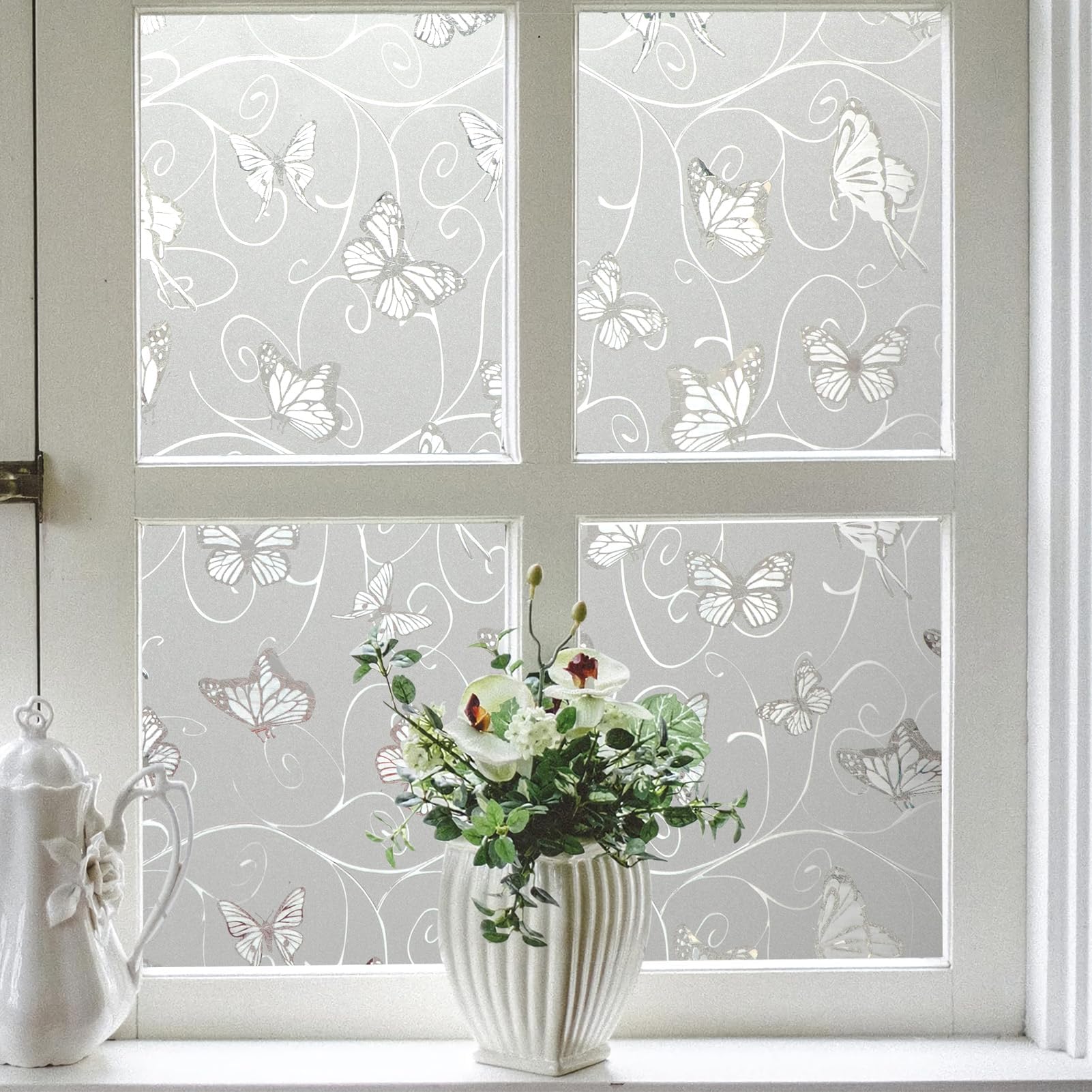 Amazon.com: Vakker Bahay Holiday Non Adhesive Beatiful DIY Window Film ...
