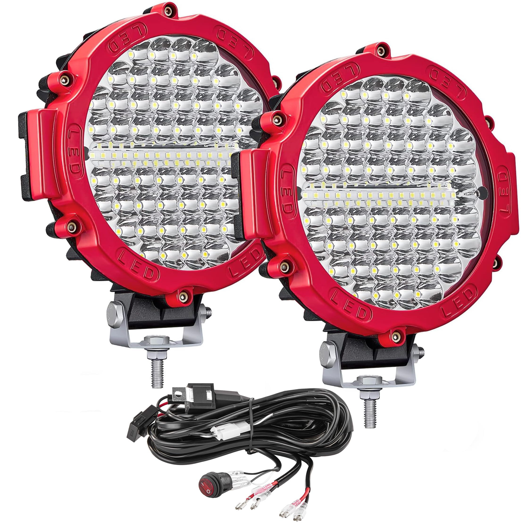 Snapklik.com : SAN YOUNG Round LED Light Pods Offroad 7 Inch, 120W ...