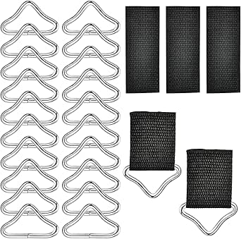 Amazon.com: Aemygo 60 Pcs Stainless Steel Triangle Ring Buckle, High ...
