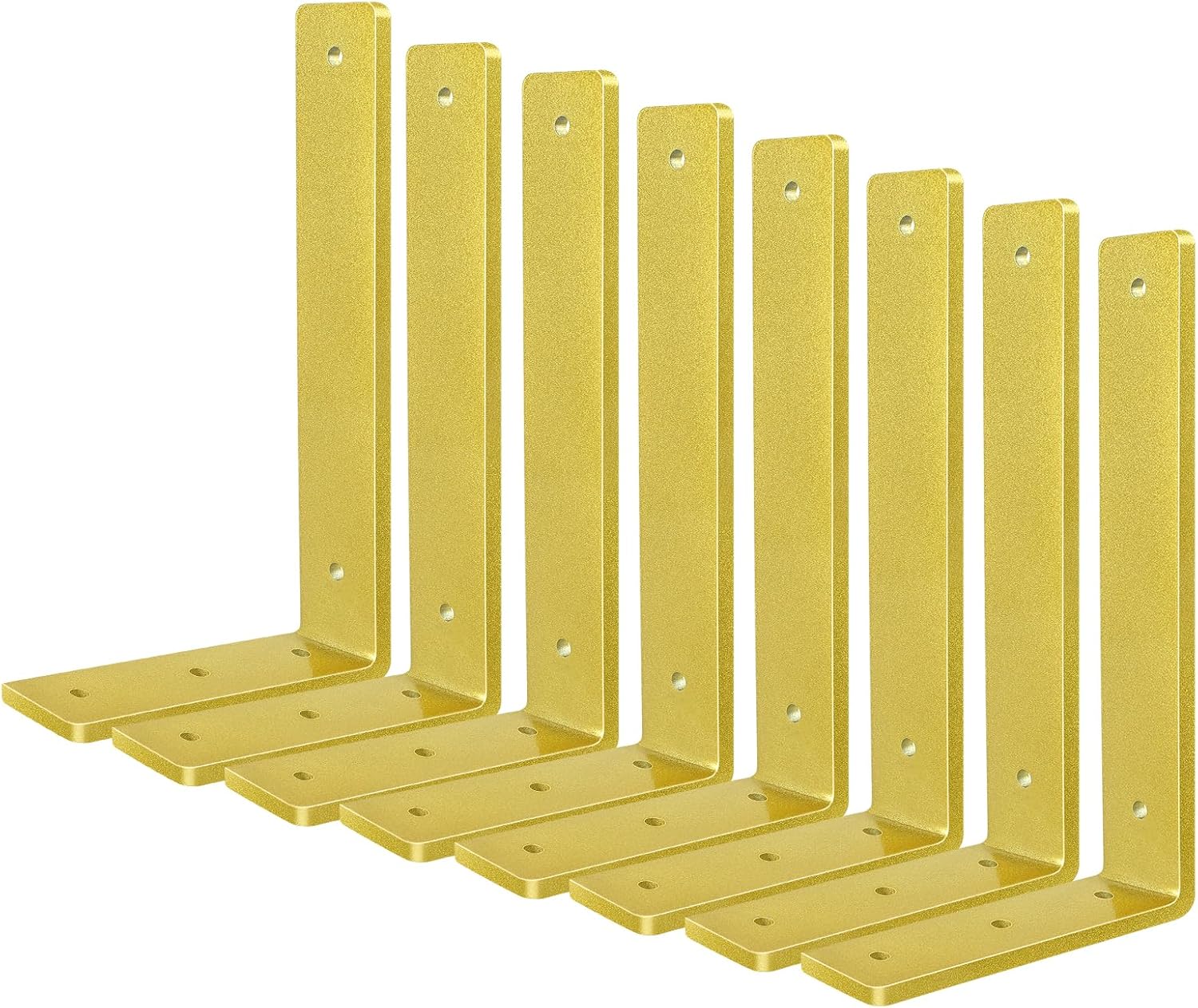 Amazon.com: Gold Floating Shelf Bracket 10 Inch, 8 Pack Heavy Duty ...