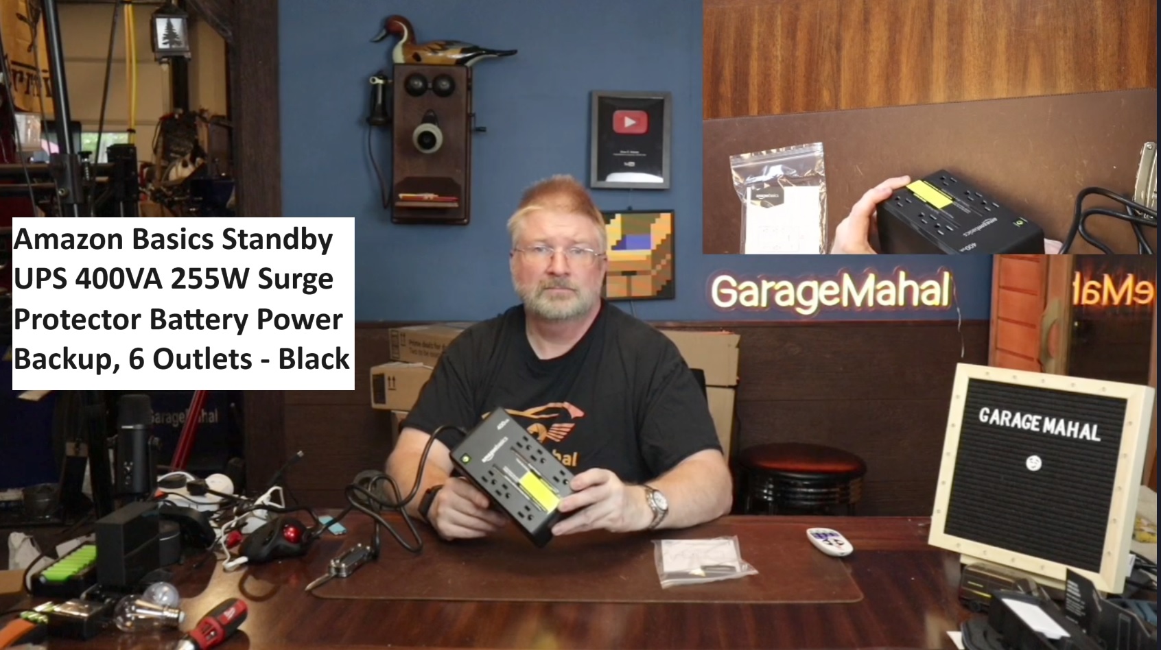 Watch Amazon Basics Standby UPS 400VA 255W Surge Protector Battery ...
