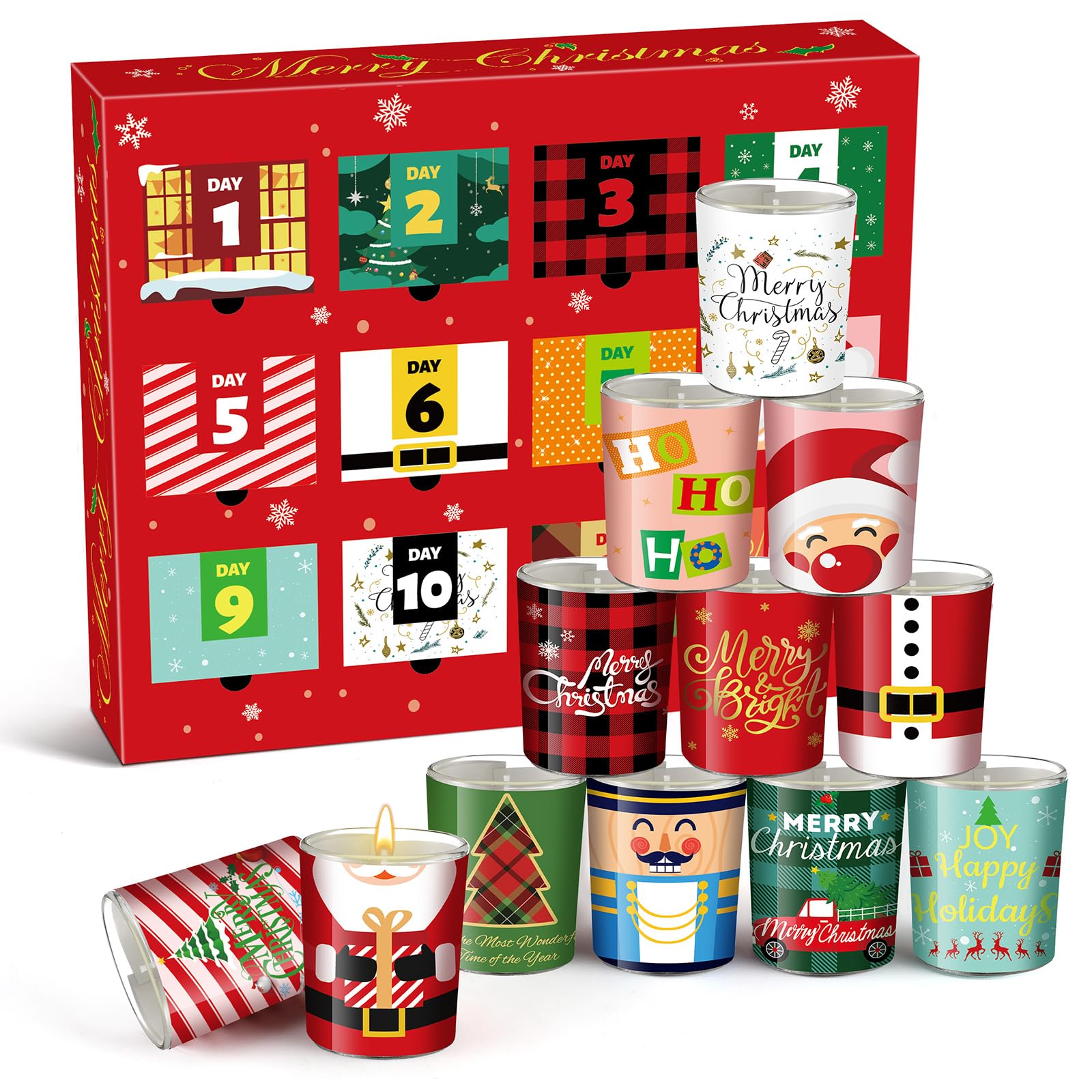 Amazon.com: Zhanmai 12 Days Novelty Advent Calendar Candles 2024 Twelve ...
