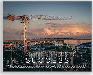 Amazon.com: Inspirational Wall Art Co. - Success - Construction ...