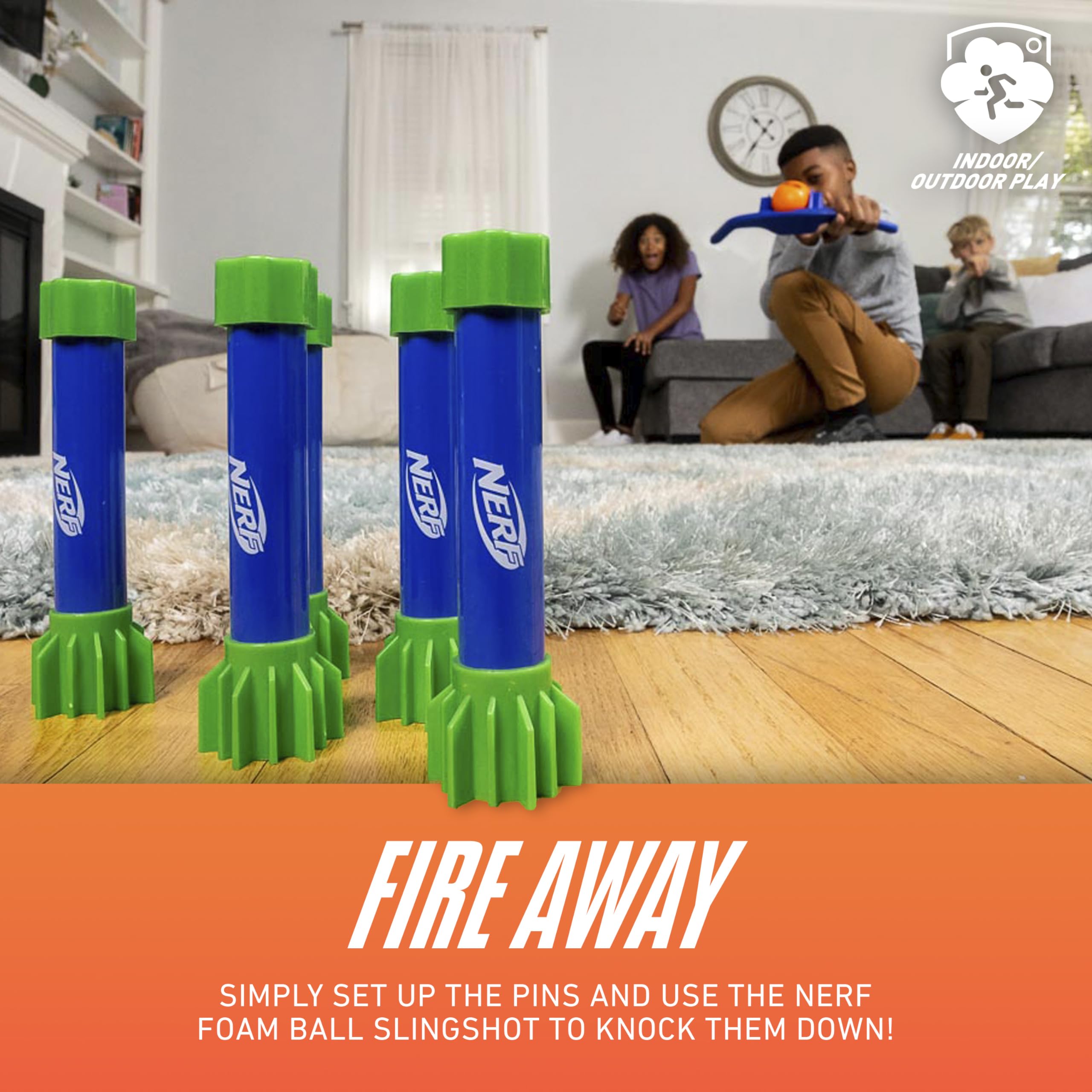 Football Target NERF Slingshot Bowling Game Set | Kids Foam Ball ...