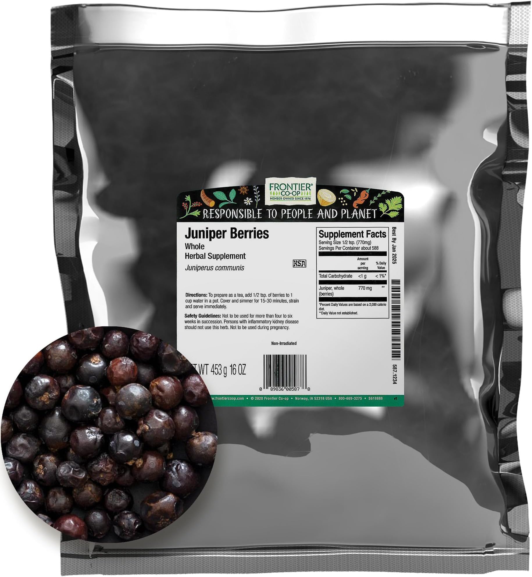 Amazon.com : Pure Original Ingredients Whole Juniper Berries (4 oz ...