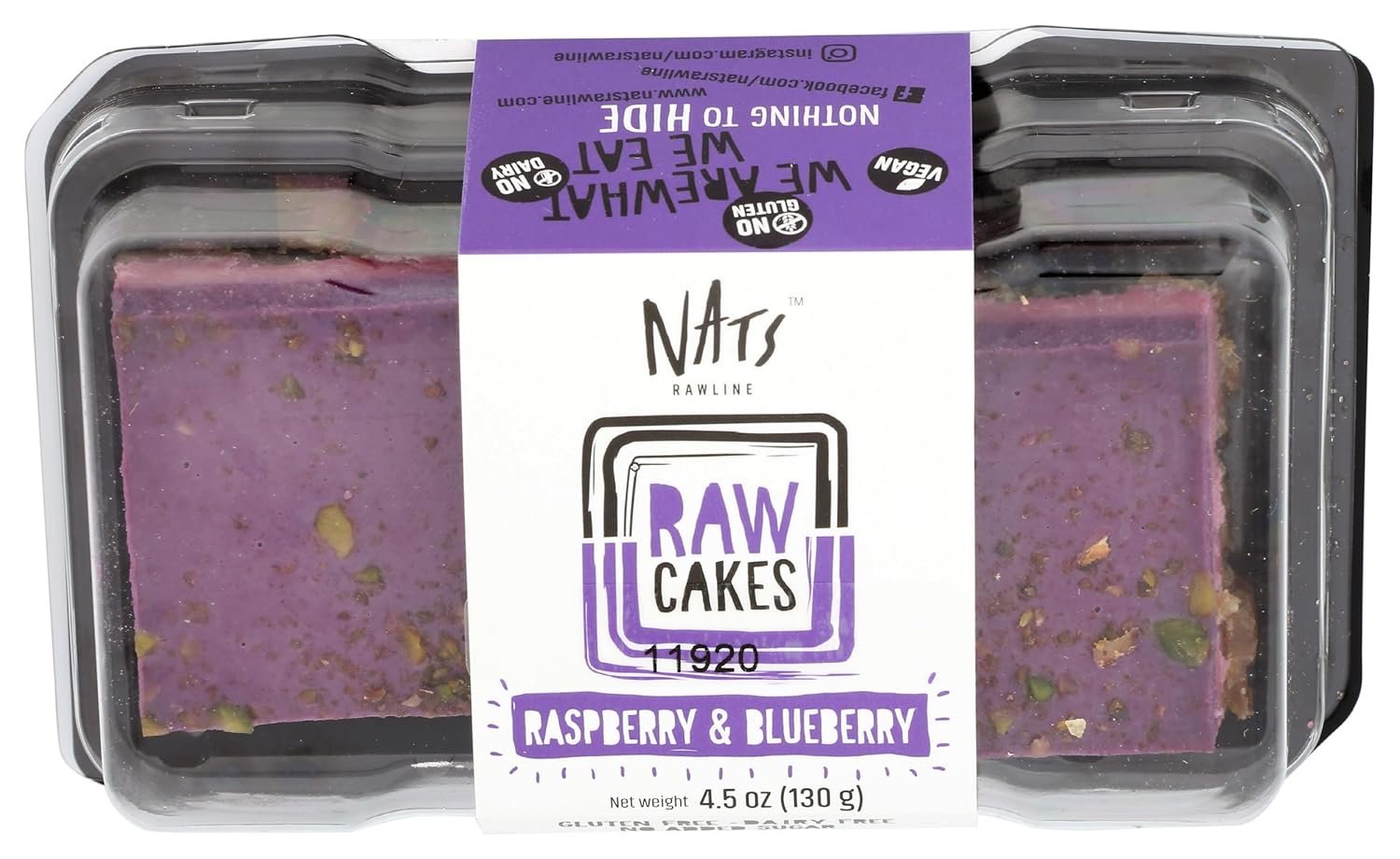 Amazon.com: Nats, Cake Raw Raspberry Blueberry, 4.5 Ounce : Grocery ...
