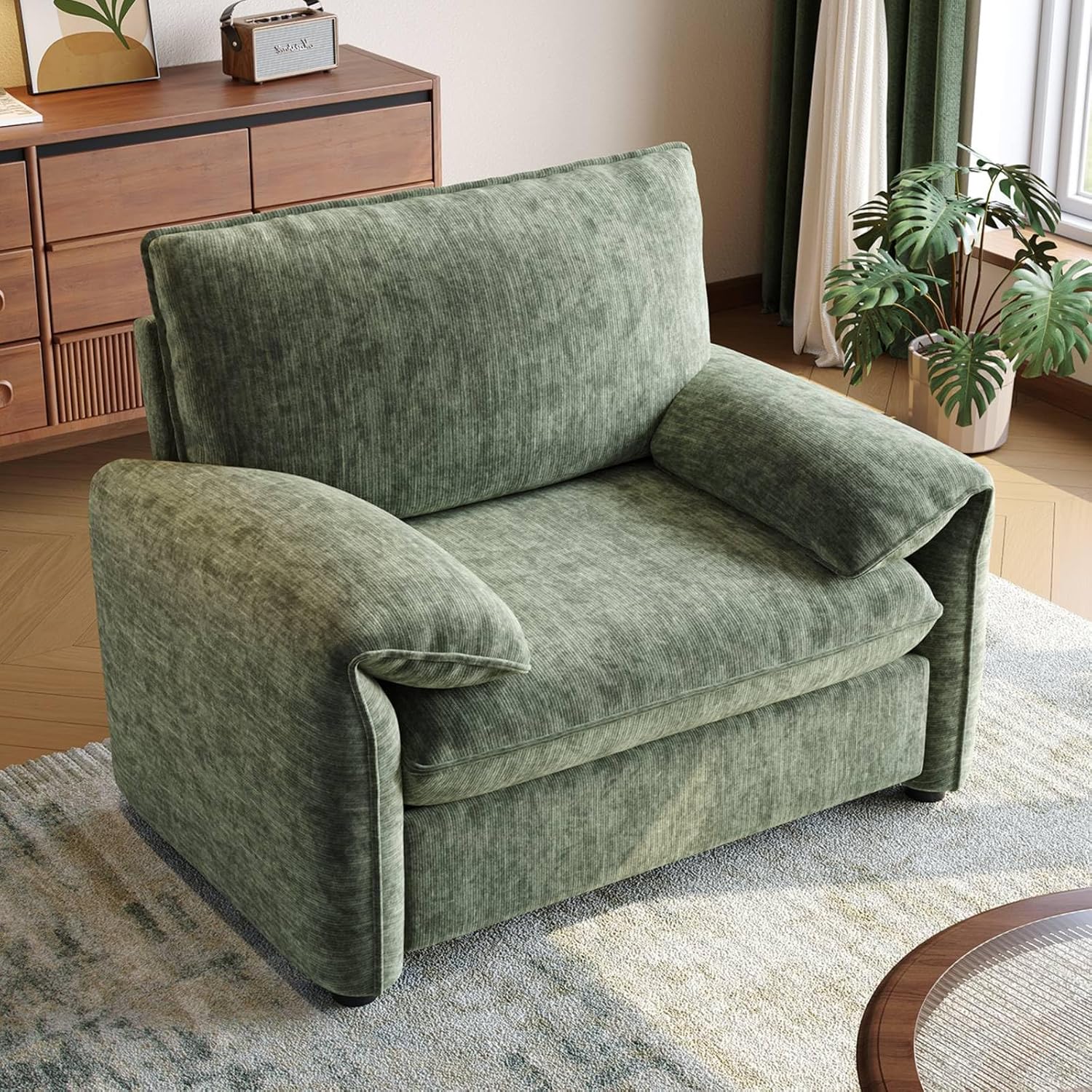 Amazon.com: ONBRILL Oversized Accent Chair, 42 Inch Chenille Fabric ...