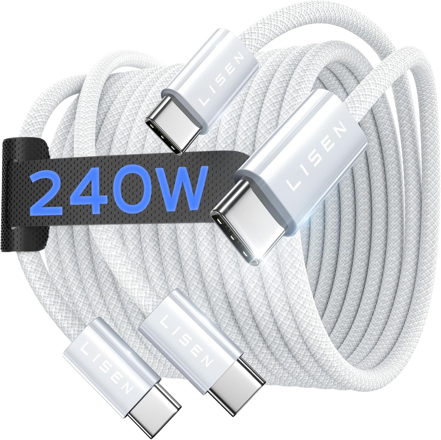 Amazon.com: MoKo 240W USB C to USB C Cable, [2Pack, 6.6ft] Nylon ...