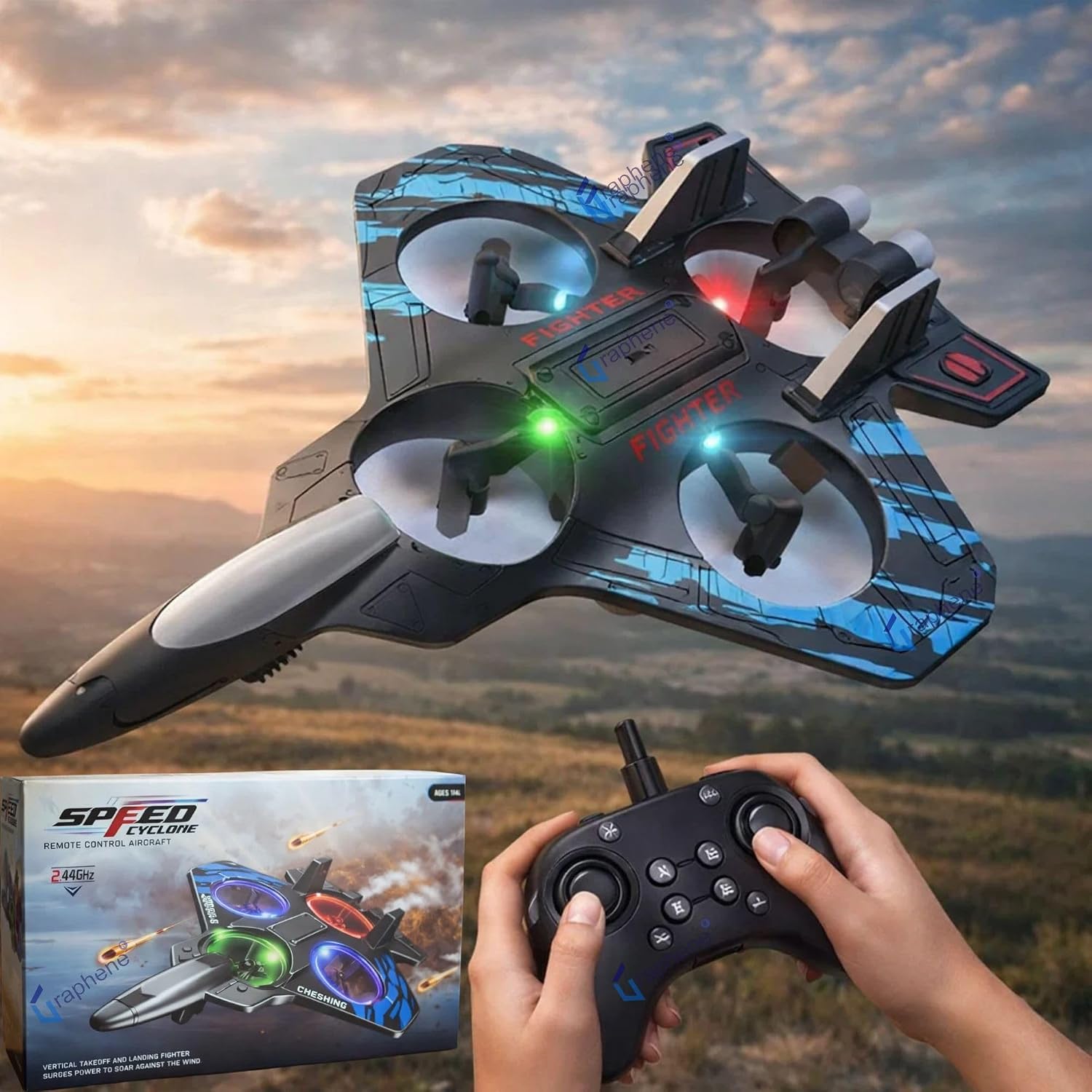 GRAPHENE Remote Control Aeroplane RC Plane for 6-16 Years Kids Boys ...
