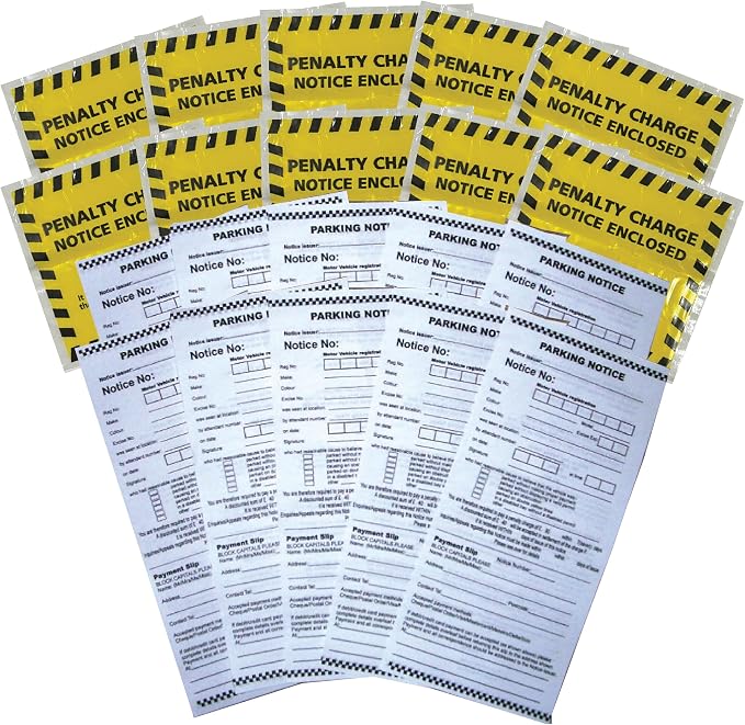 10 x Fake Joke Parking Tickets Prank With Real Window Stick Wallets ...