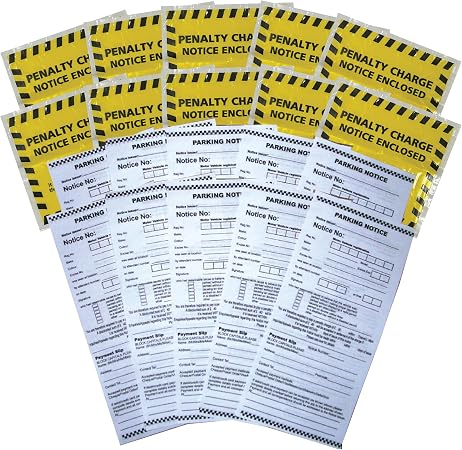 10 x Fake Joke Parking Tickets Prank With Real Window Stick Wallets ...