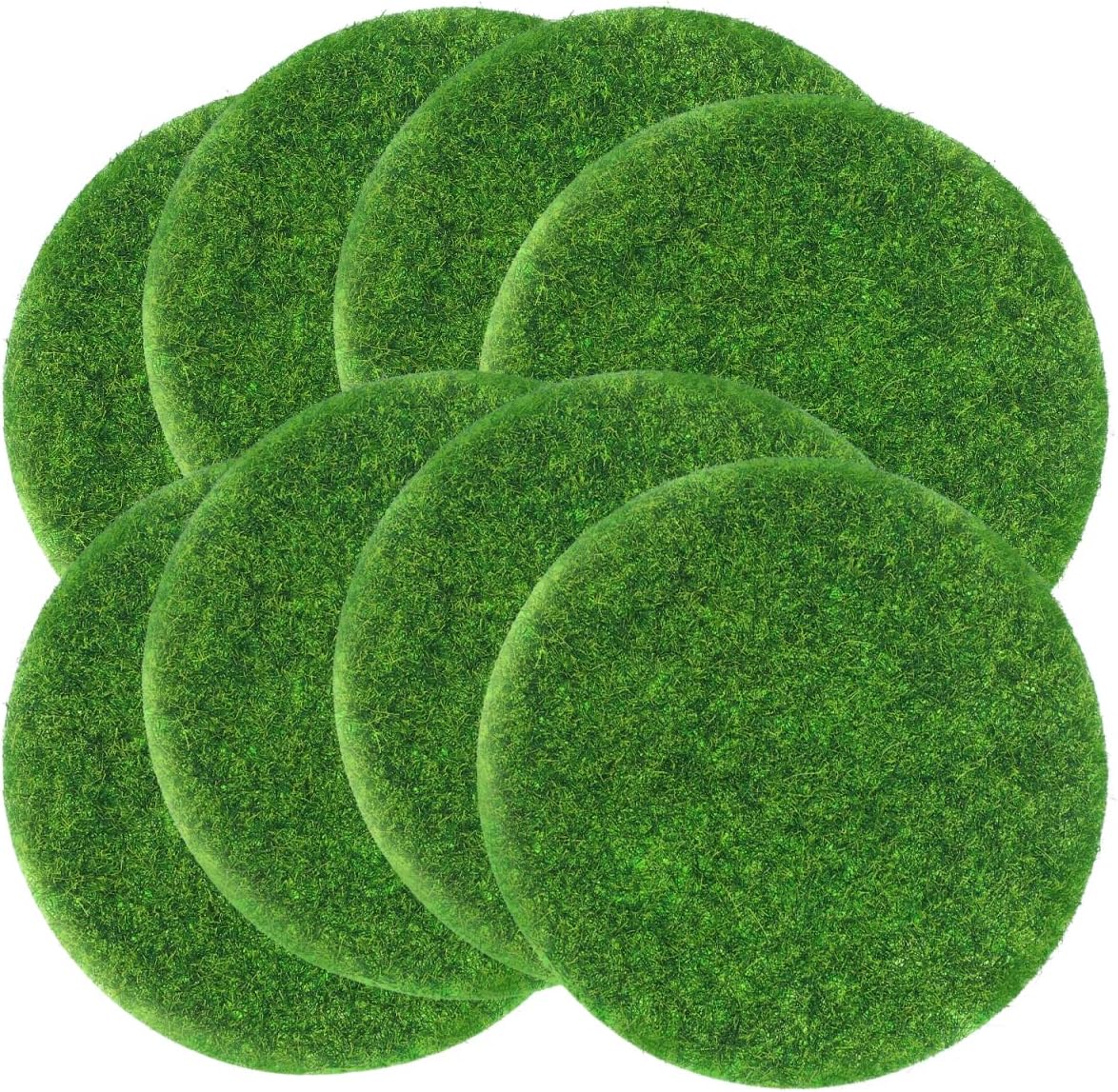 Amazon.com: Yardwe 8PCS Microlandscape Simulation Lawn - Round ...