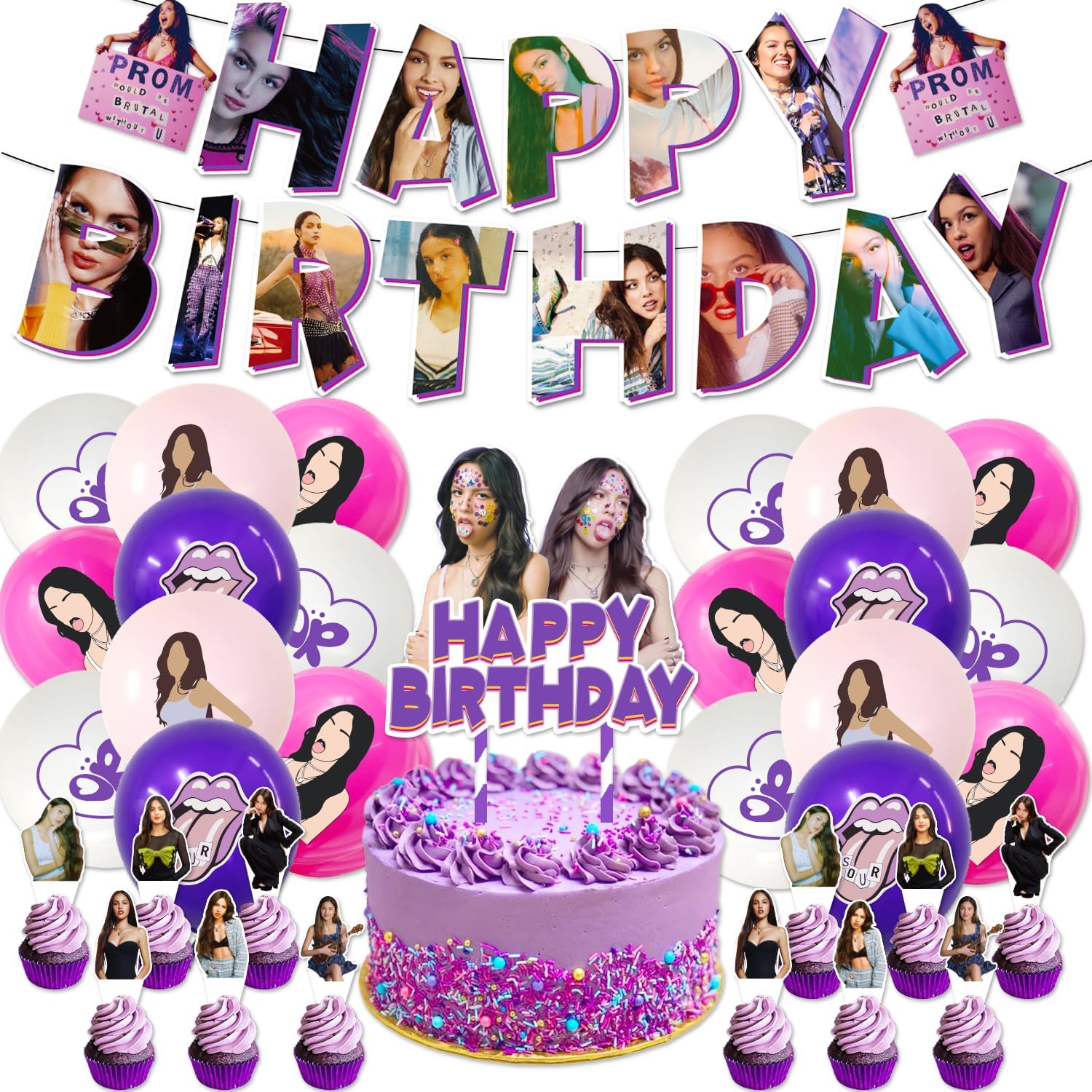 Olivia Great Rodrigo Singer Birthday Party Decorations Merch, Music ...
