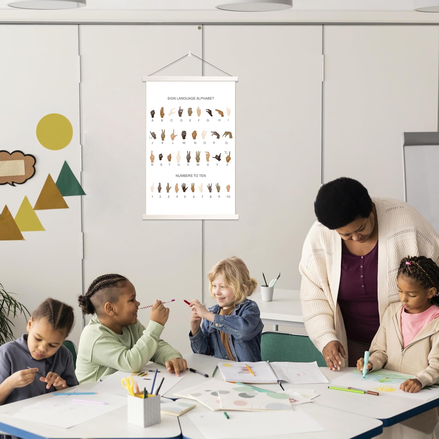 American Sign Language Poster，ASL Alphabet Wall Chile | Ubuy