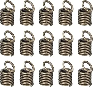 Amazon.com: uxcell 200Pcs Coil Cord Ends, 5x9mm Iron Spring Tube Cap ...