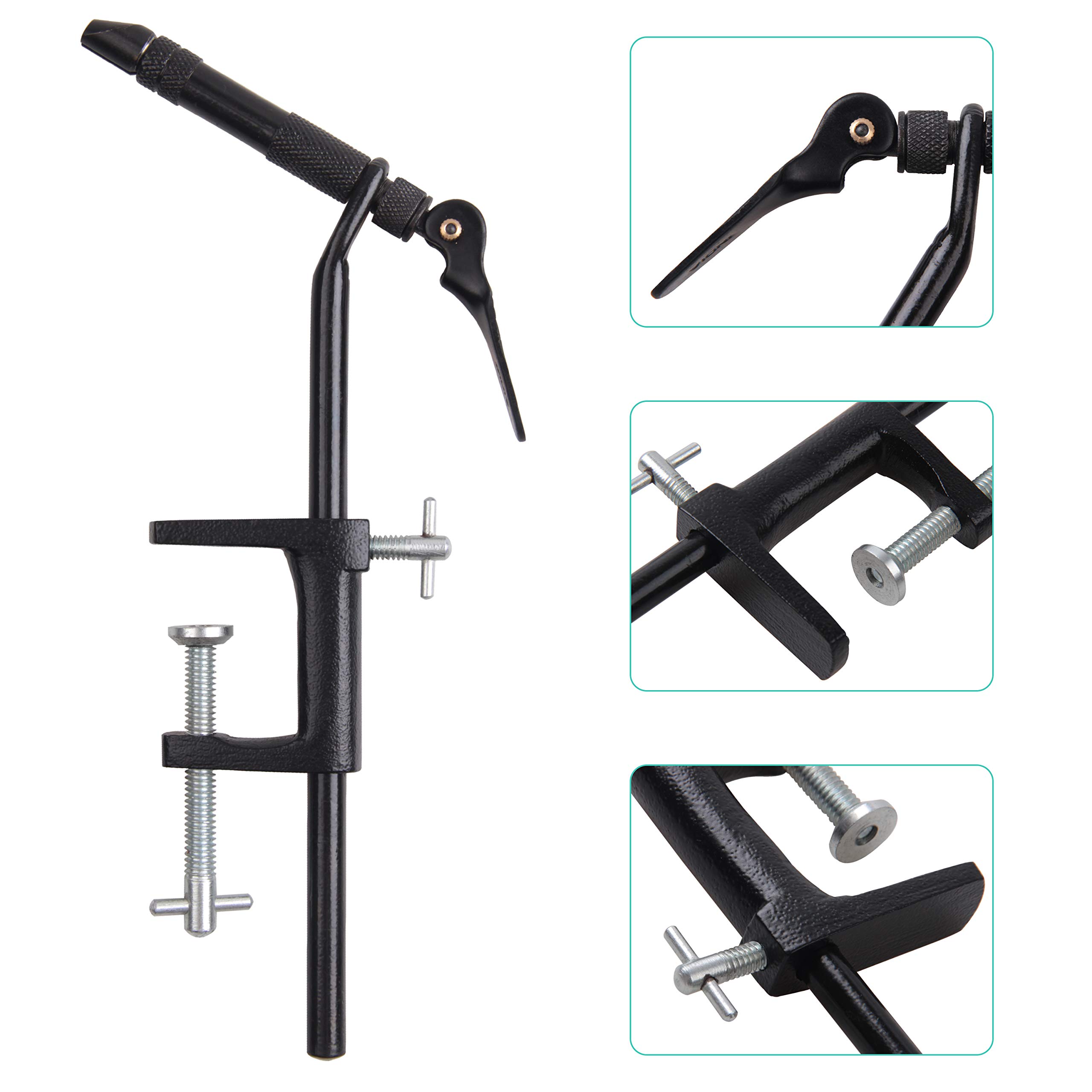 Buy AGOOL Fly Tying Vise - Rotary Fly Tying Vise with Bench Clip Metal ...