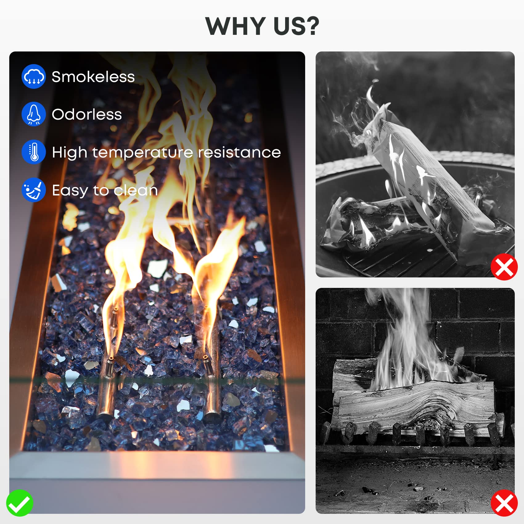 Snapklik.com : Stanbroil 10-Pound Fire Glass - 1/4 Inch Reflective ...