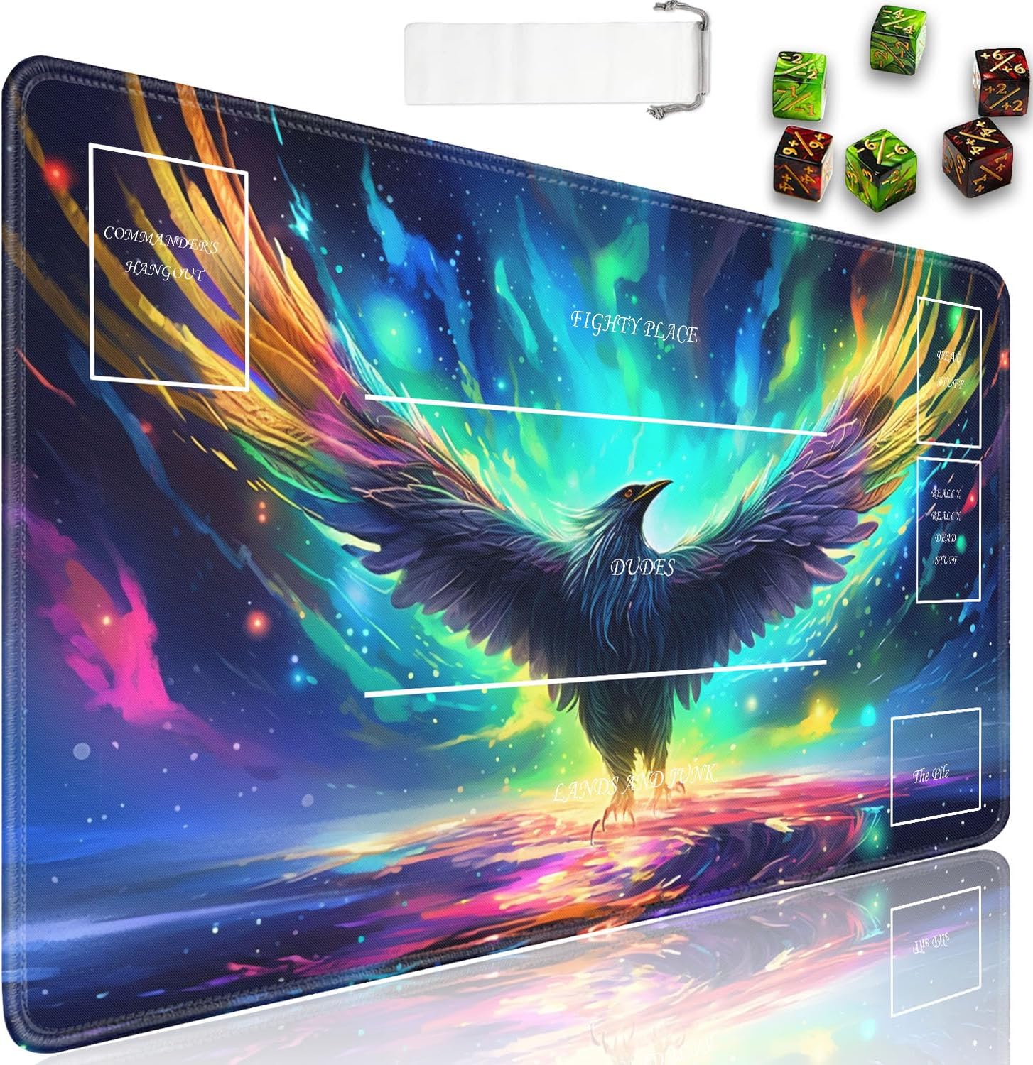 Amazon.com: JVGFYNKL MTG Playmat, 24 x 14 in TCG Playmat with Zones for ...