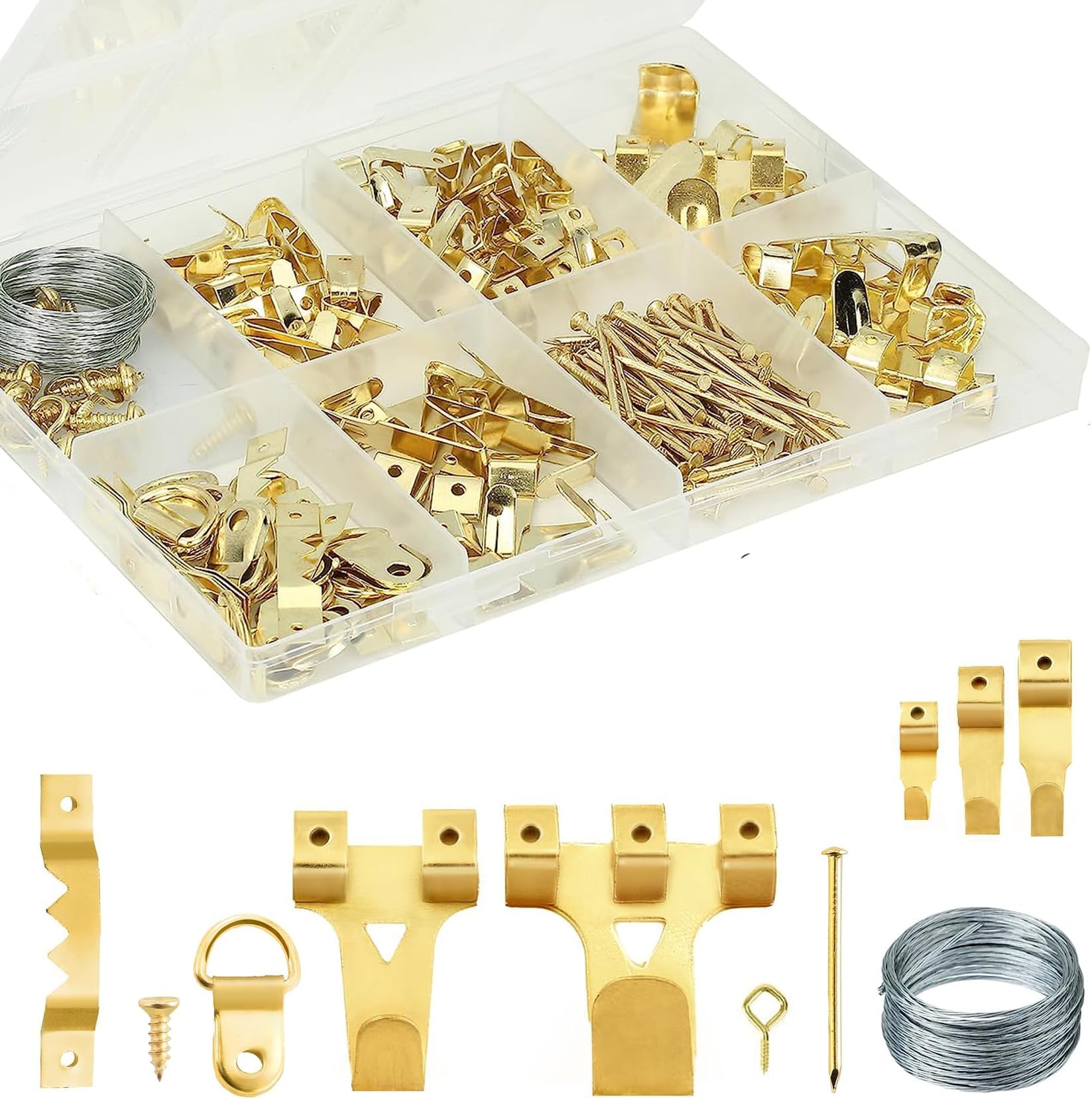 Picture Hangers Kit, 220 Pcs Wall Picture Hanging Kit,Picture Metal ...