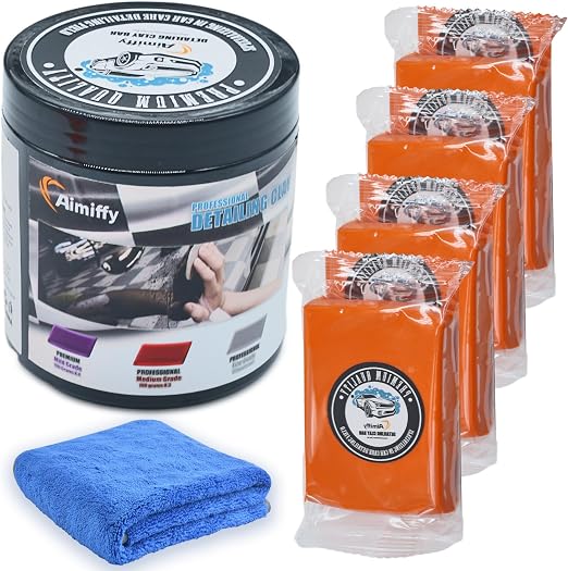 Premium Car Detailing Clay Bar Kit - 4 Block x100g Mild Grade Magic ...