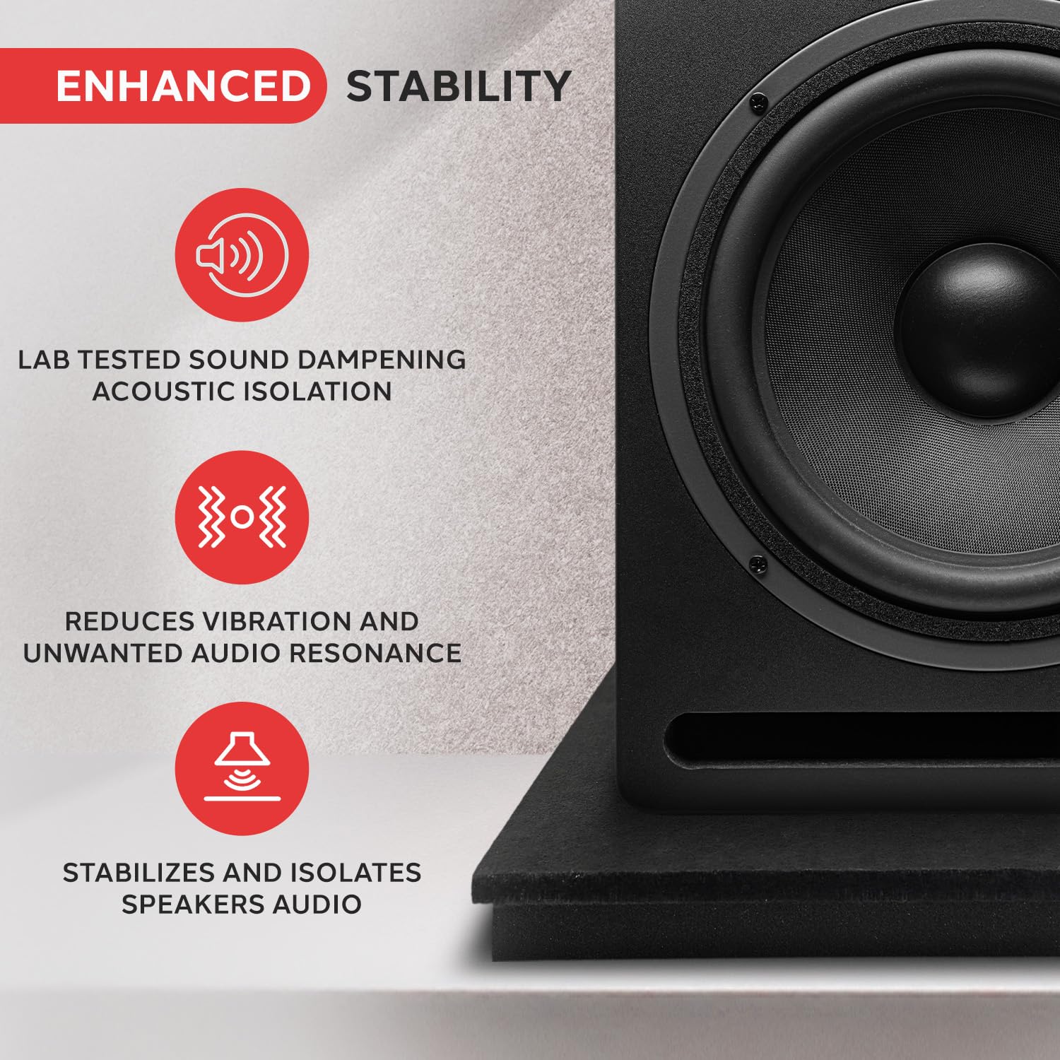 Snapklik.com : Pyle Sound Dampening Speaker Riser Foam - Audio Acoustic ...