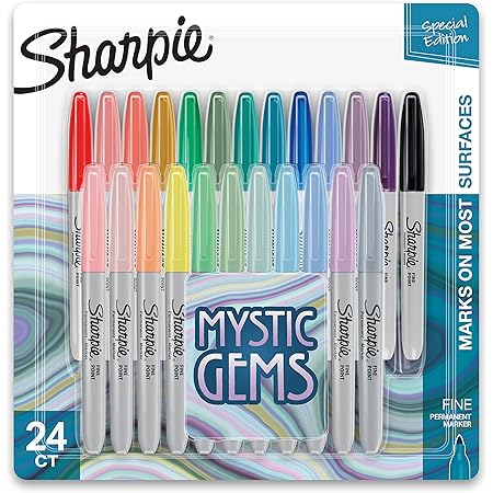 Amazon.com: Sharpie 1949558 Color Burst Permanent Markers, Ultra Fine ...