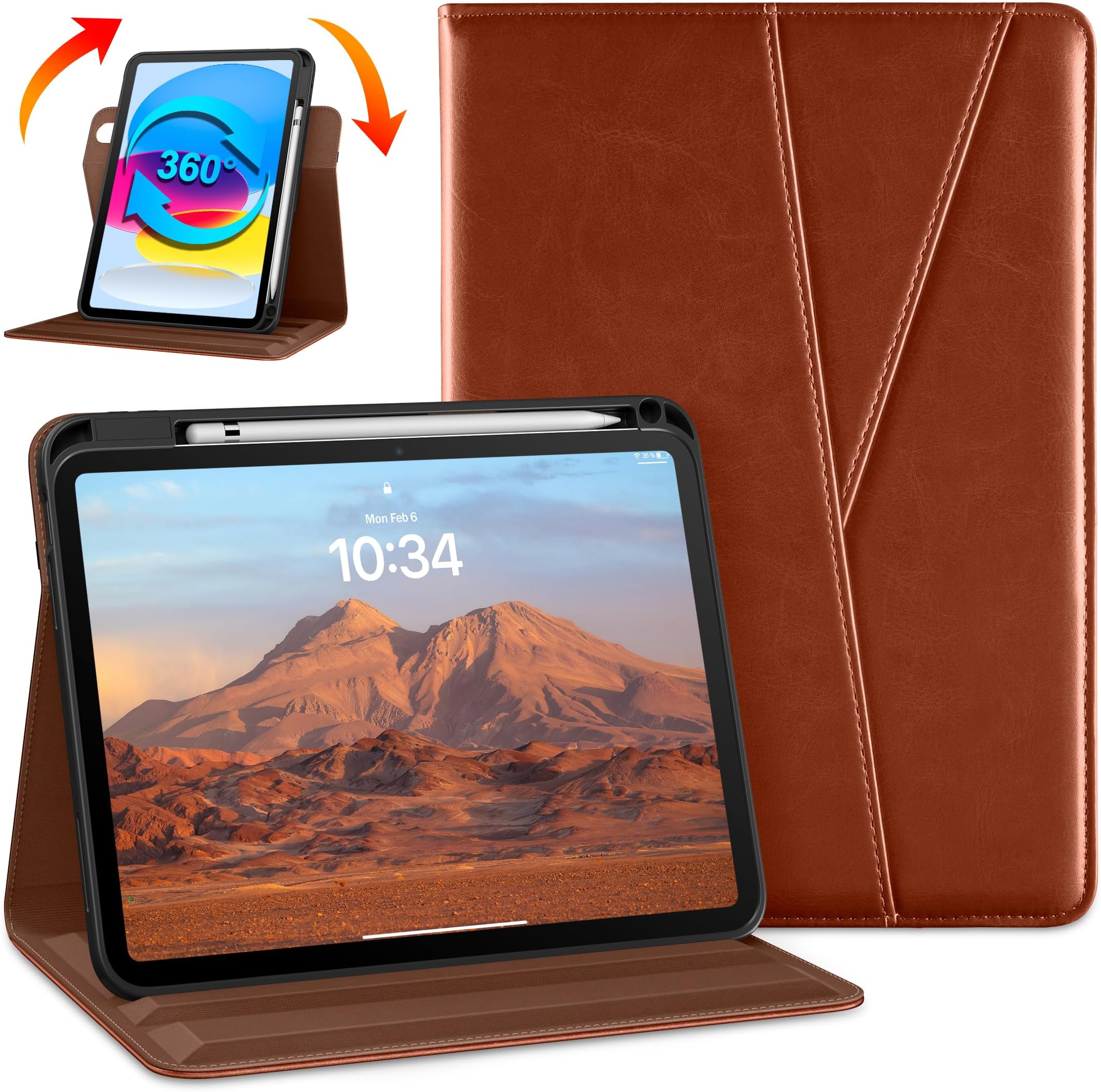Amazon.com: Fintie Rotating Case for iPad 10th Generation 10.9 Inch ...