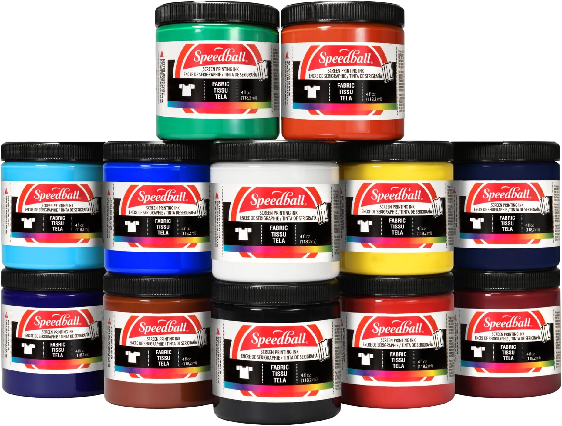 Amazon.com: Speedball Fabric Screen Printing Ink Studio Set, 12-Colors ...