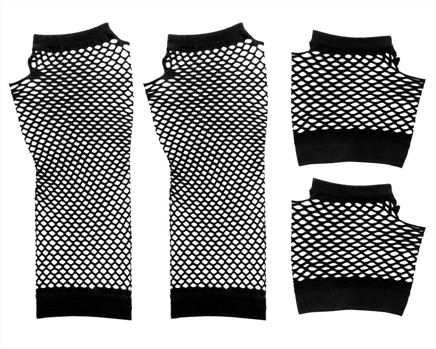 Amazon.com: PENTA ANGEL 2 Pairs Neon Stretchy Mesh Fishnet Fingerless ...