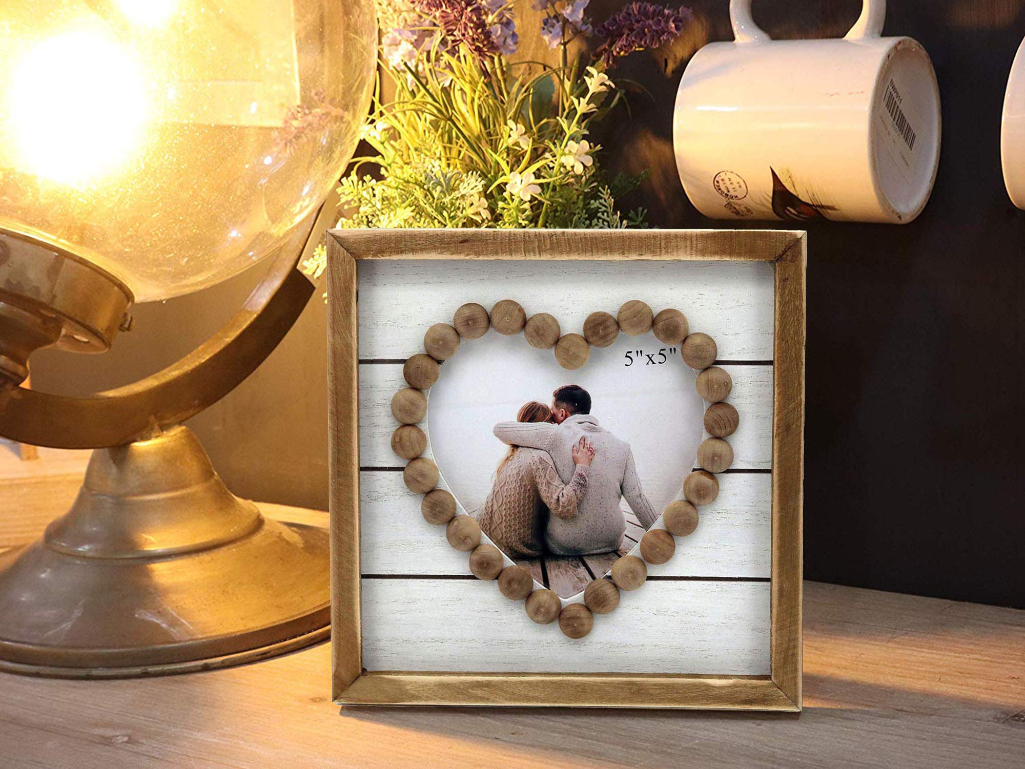 Amazon.com - AshleeOaks Farmhouse Rustic Wood Tabletop Picture Frame ...